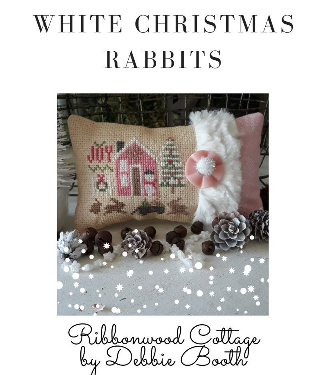 Cross Stitch White Christmas Rabbits Cross Stitch Pattern PDF - Etsy