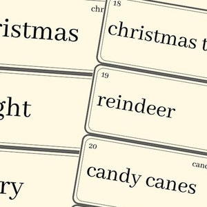 Traditional Christmas Flash Cards, Ephemera, Collage, Digital Download ...