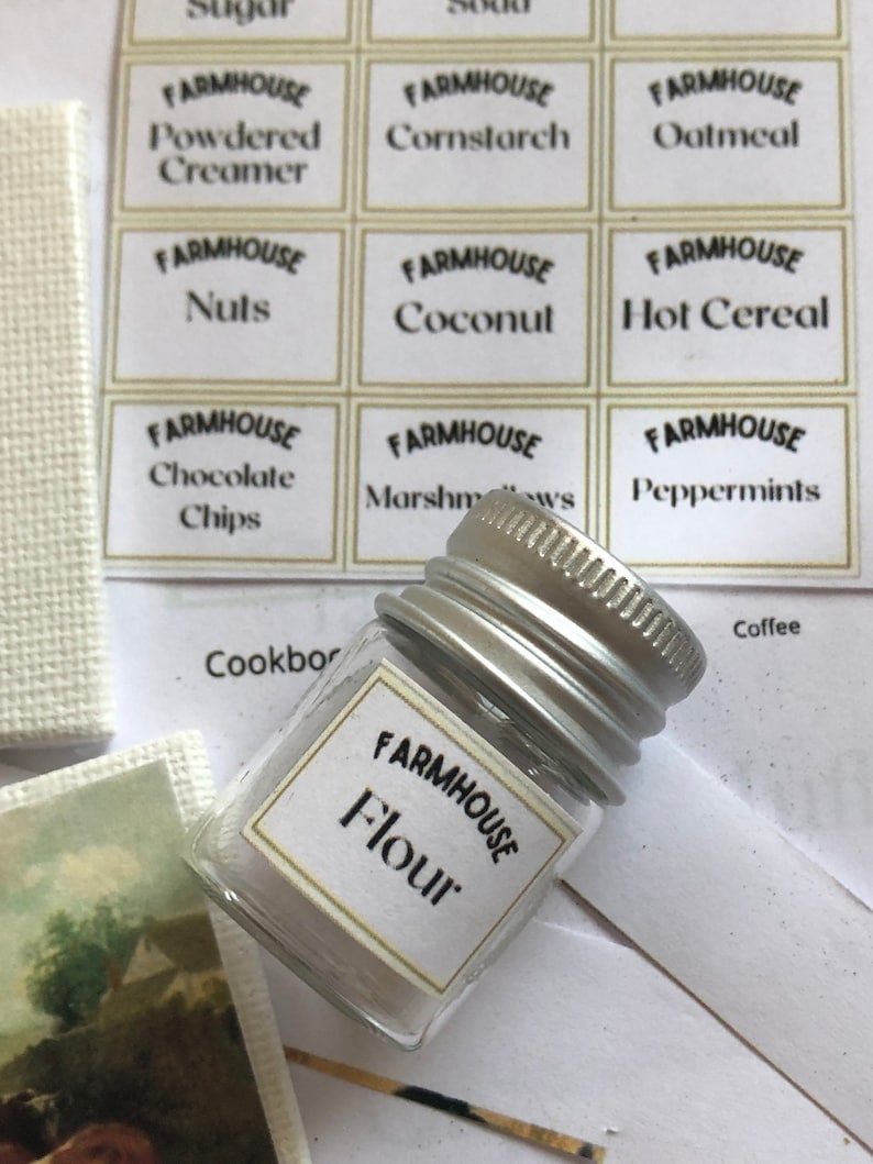Miniature Printable Vintage Style Kitchen Labels and Farm - Etsy