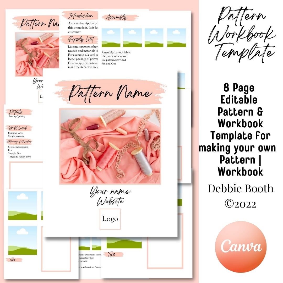 Pattern Workbook Template Make Your Own Pattern Editable - Etsy