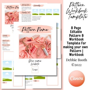 Pattern Workbook Template Make Your Own Pattern Editable - Etsy