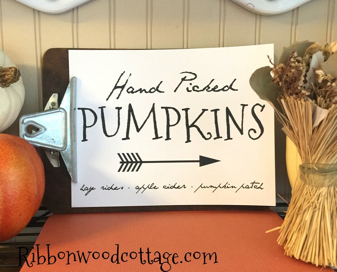 Hand Picked Pumpkins Print, Fall Farmhouse Decor (digital Download) - Etsy
