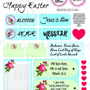 Bible Journaling He is Risen Mini Bible Journaling Clipart - Etsy