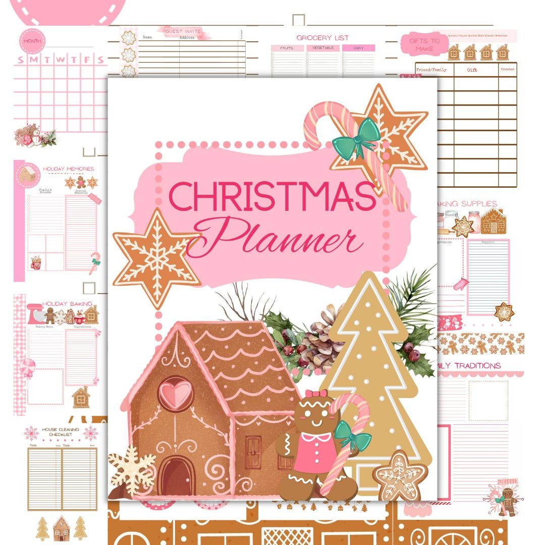 Christmas Gingerbread Planner | Printable Planner | Christmas Planner ...