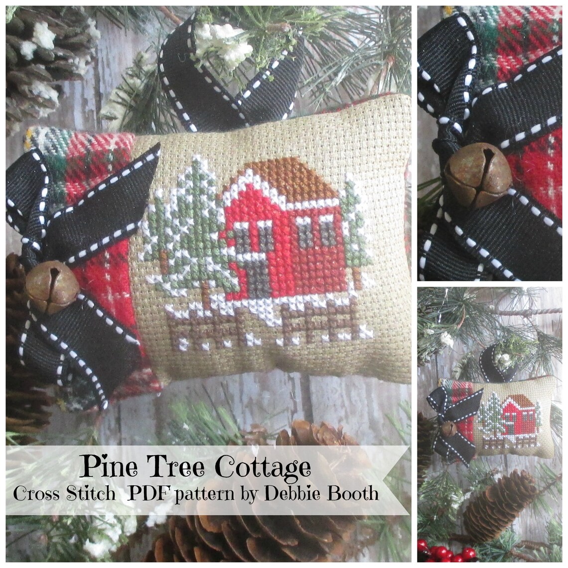 Cross Stitch Pattern Pine Tree Cottage PDF Cross Stitch | Etsy