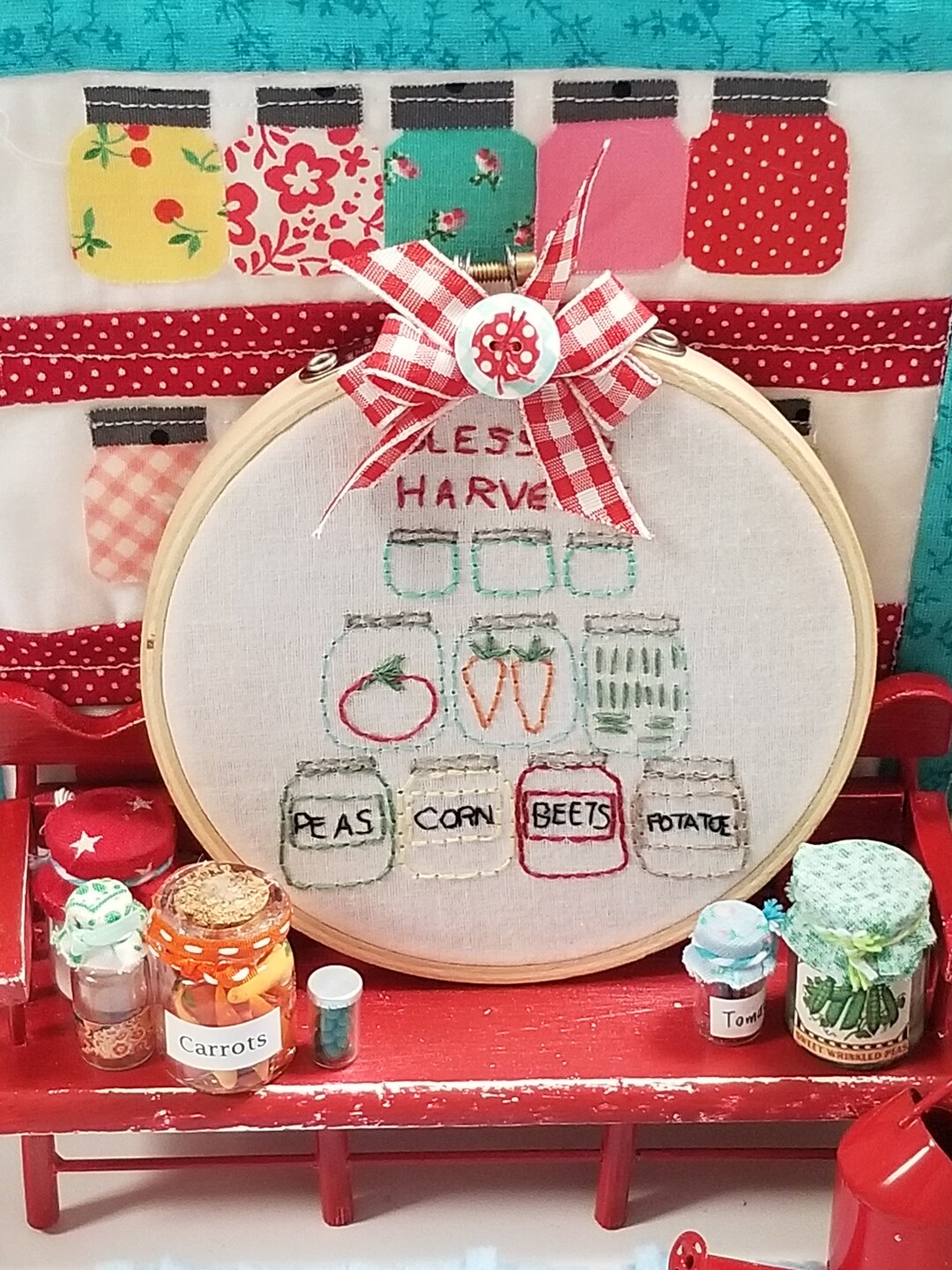 Embroidery Pattern Canning Jars Blessed Harvest PDF Pattern - Etsy