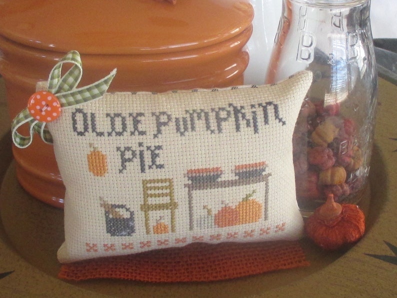 Fall Pumpkin Pie Cross Stitch Pattern – Pillow Tuck (PDF Pattern) - Etsy