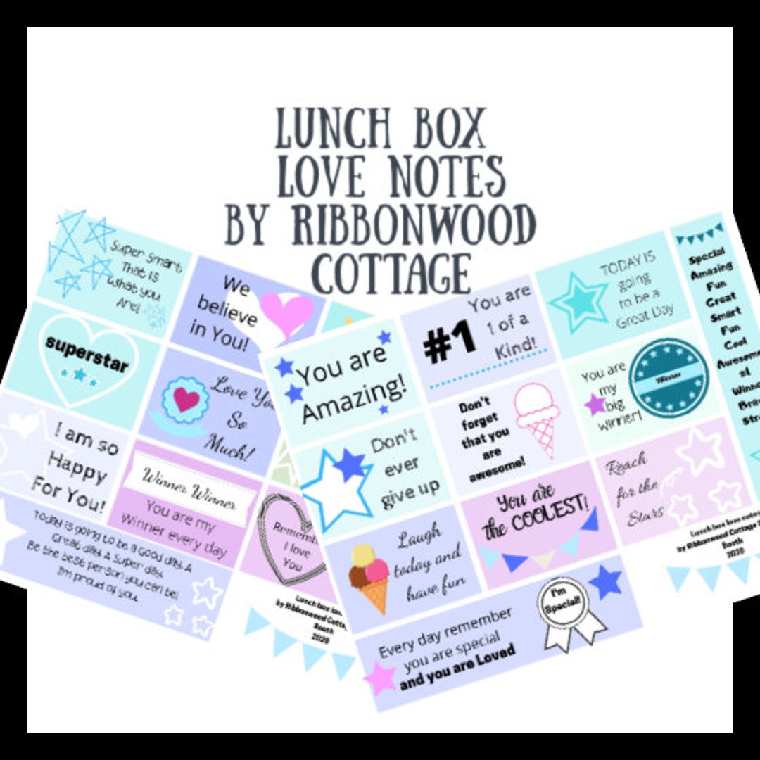 Printable Lunch Box Love Notes You Are Amazing Instant Download - Etsy