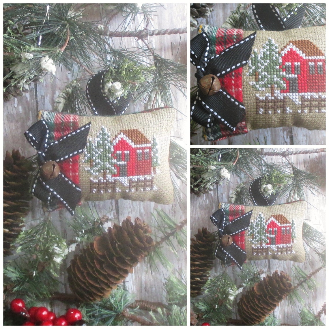 Cross Stitch Pattern Pine Tree Cottage PDF Cross Stitch | Etsy