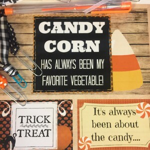 Halloween Planner Printable Candy Corn and Halloween Art Journal Cards ...