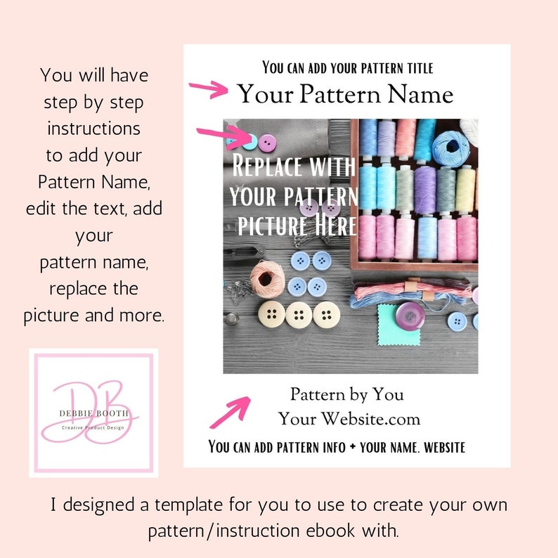 DIY Pattern Workbook Template - Canva Editable Design (digital Download ...