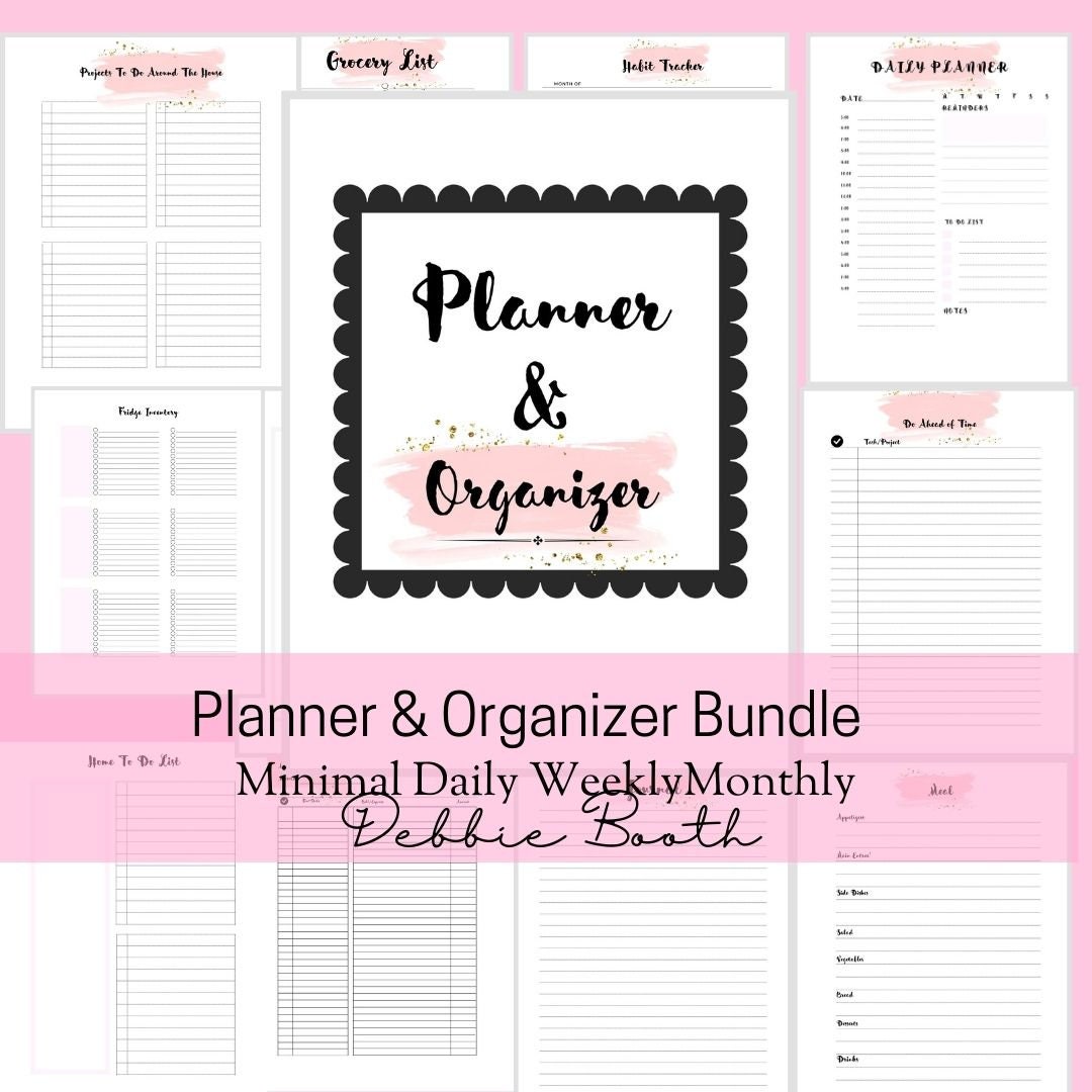 Planner and Organizer Bundle | Checklists | Daily | Weekly | Monthly ...