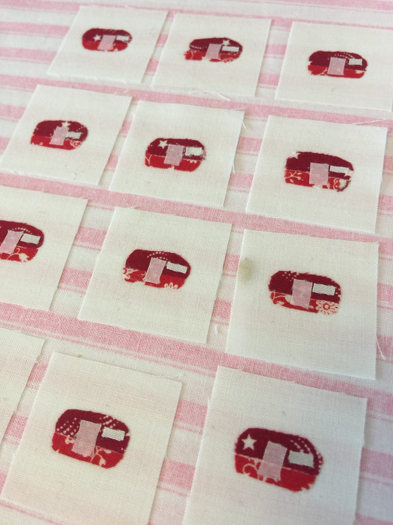 Sewing Pattern Miniature Vintage Camper Trailer Quilt Block and Pillow ...