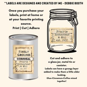 New! Primitive Pantry Labels Digital Download - Etsy
