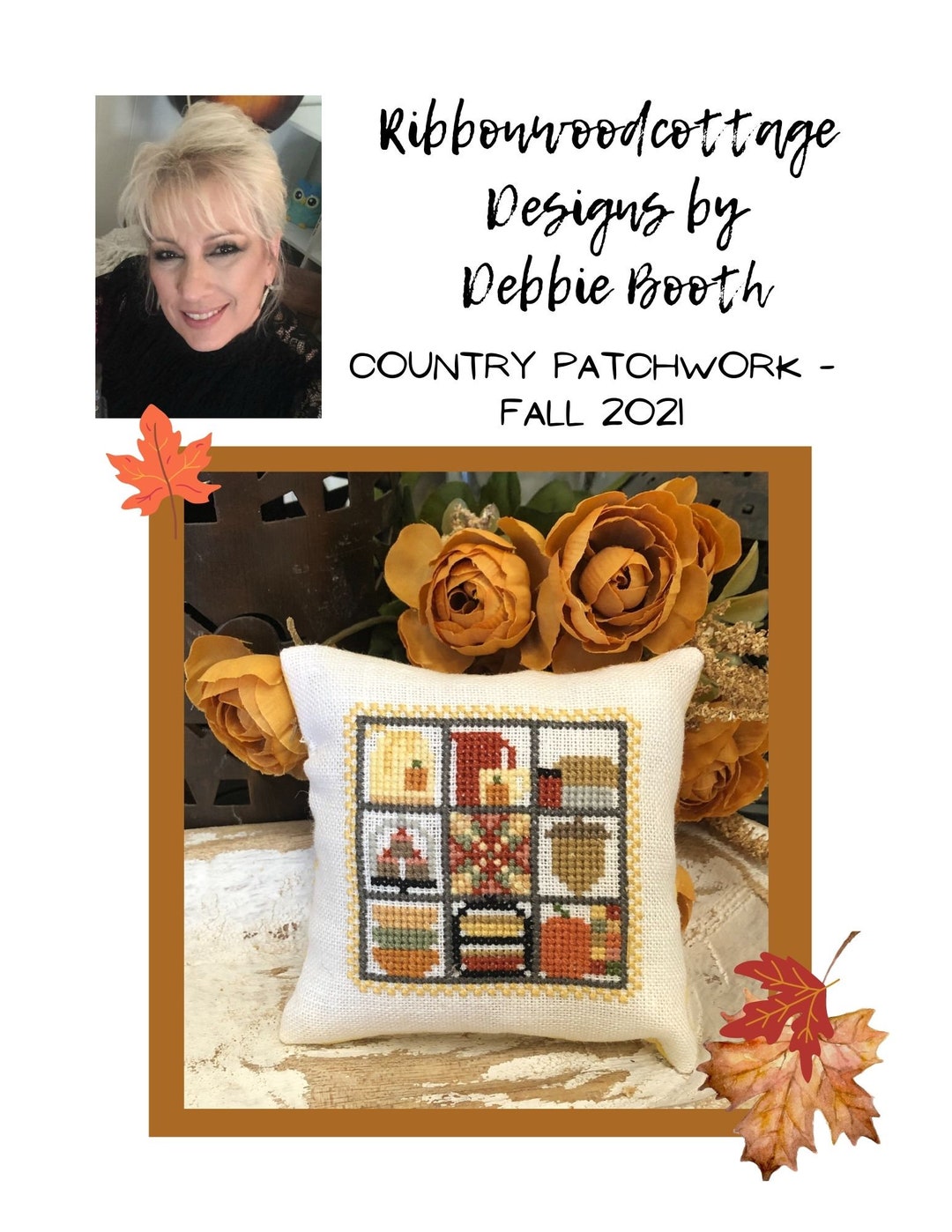 Cross Stitch Fall Patchwork Cross Stitch Pattern Stitchery - Etsy