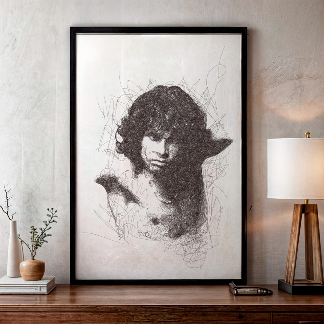 Line Art, Doodle, Jim Morrison Drawing, Decoration, Jim Morrison Poster ...