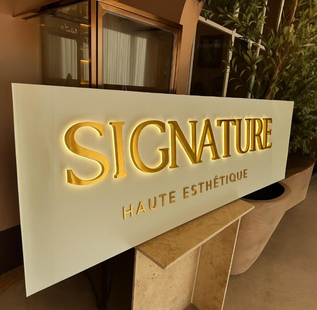 Custom Business Sign, Salon Sign, Outdoor Sign, Backlit Logo Sign, 3D ...