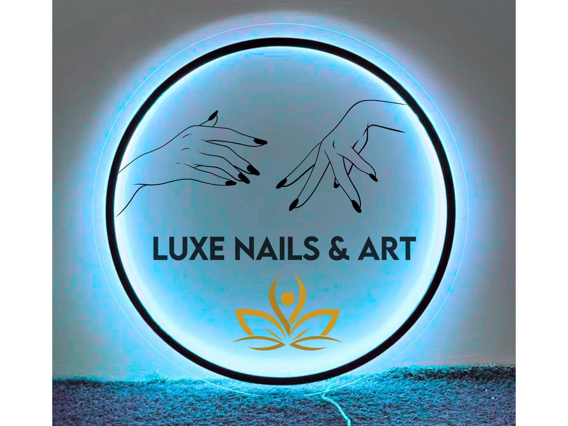 Acrylic Round Sign, Neon Acrylic Sign, Light up Sign, Backlit Business ...