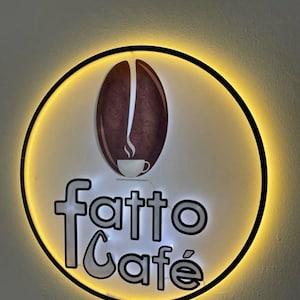 Acrylic Round Sign, Neon Acrylic Sign, Light up Sign, Backlit Business ...