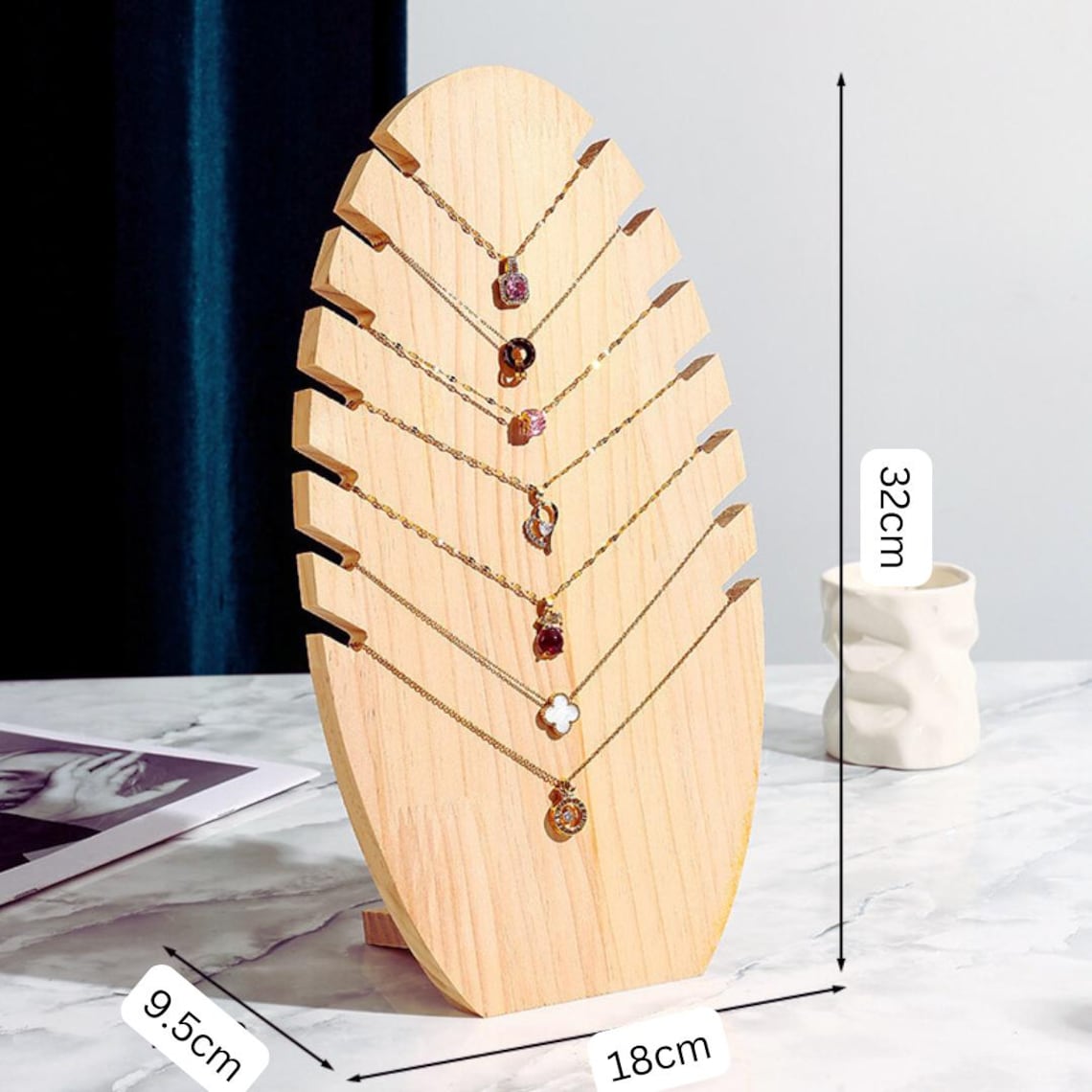 Wooden Necklace Jewelry Display Stand - Etsy