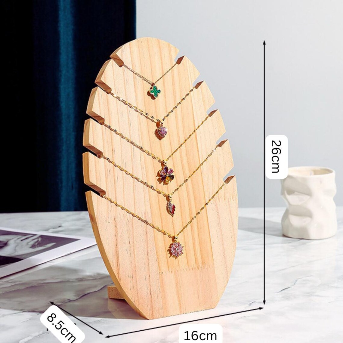 Wooden Necklace Jewelry Display Stand - Etsy