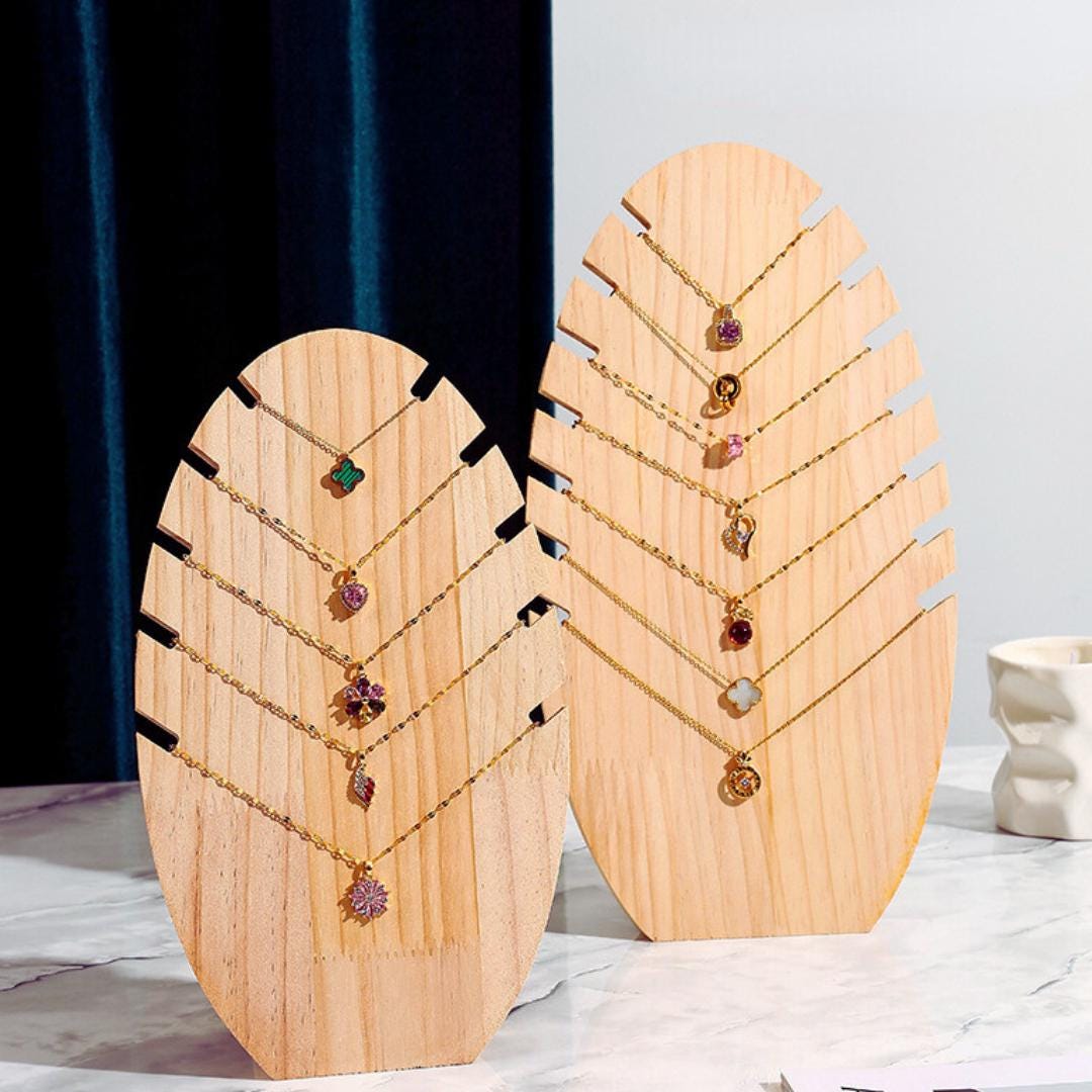 Wooden Necklace Jewelry Display Stand - Etsy