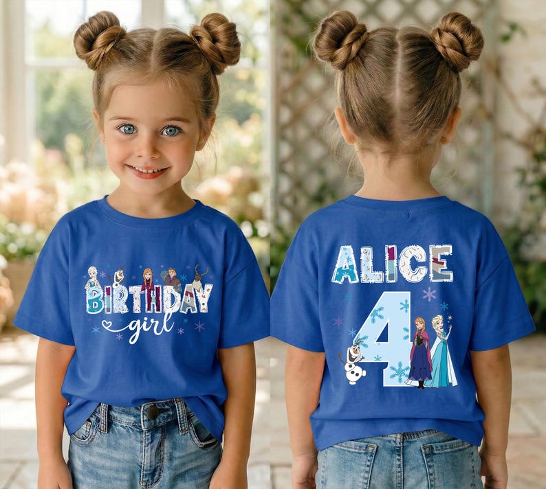 Frozen Birthday Shirt, Princess Elsa Birthday Tee, Anna Birthday Kids ...