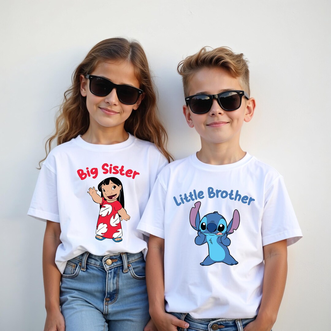 Stitch and Lilo Family Shirt, Disney Brothers Sisters Tee, Stitch Bro ...