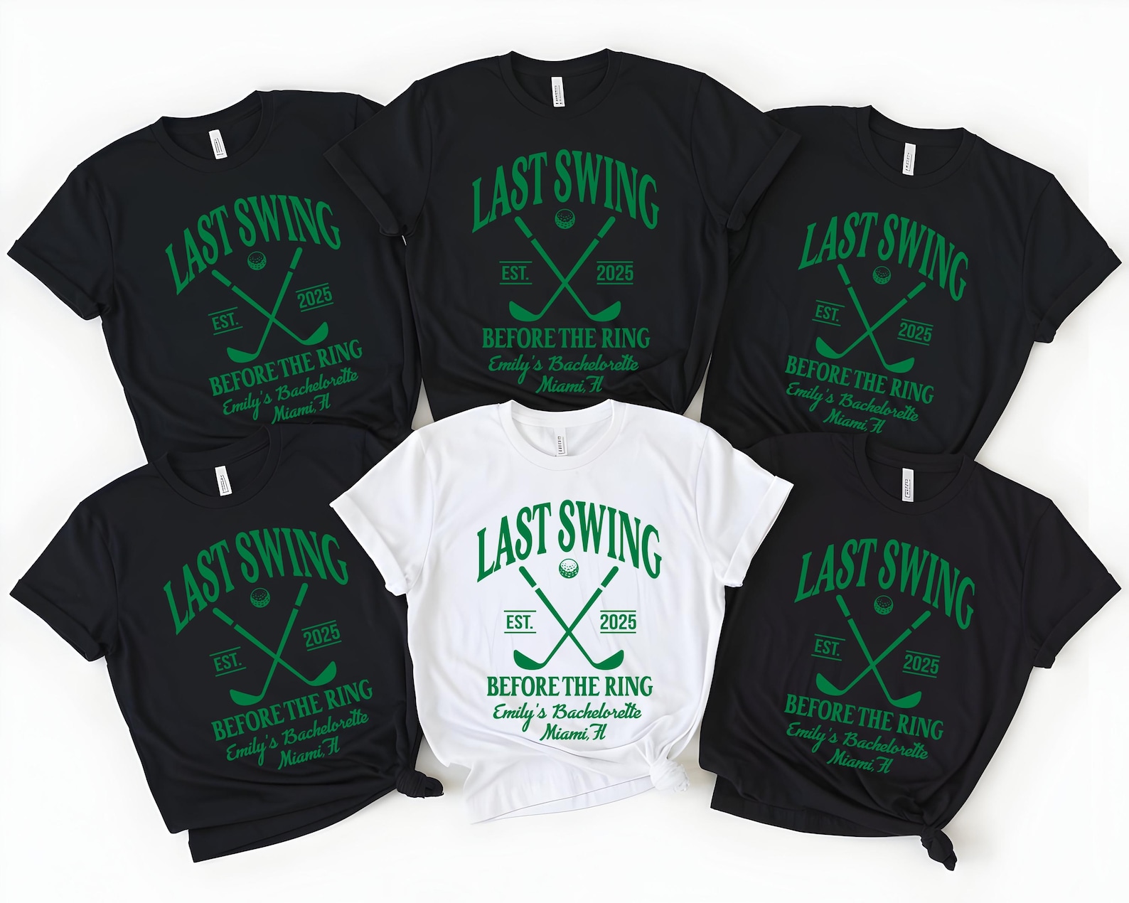 Last Swing Bachelorette Shirt, Golfing Bride and Bach Tee, Custom ...