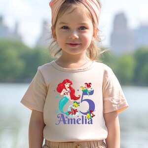 Disney Princess Mermaid Birthday Party Shirt, Custom Disney Mermaid Birthday Family Shirt ...