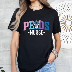 Disney Stitch Pediatric Nurse Shirt, Peds Nurse Sweatshirt, Peds Er ...