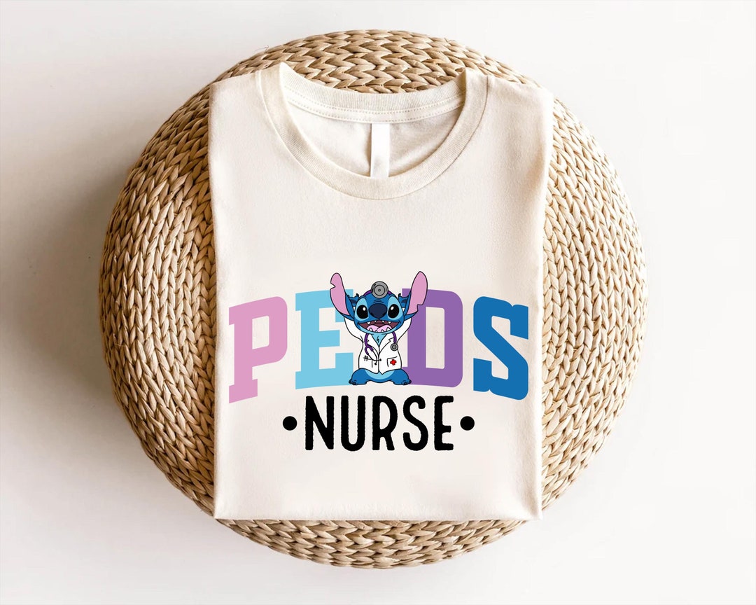 Disney Stitch Pediatric Nurse Shirt, Peds Nurse Sweatshirt, Peds Er ...
