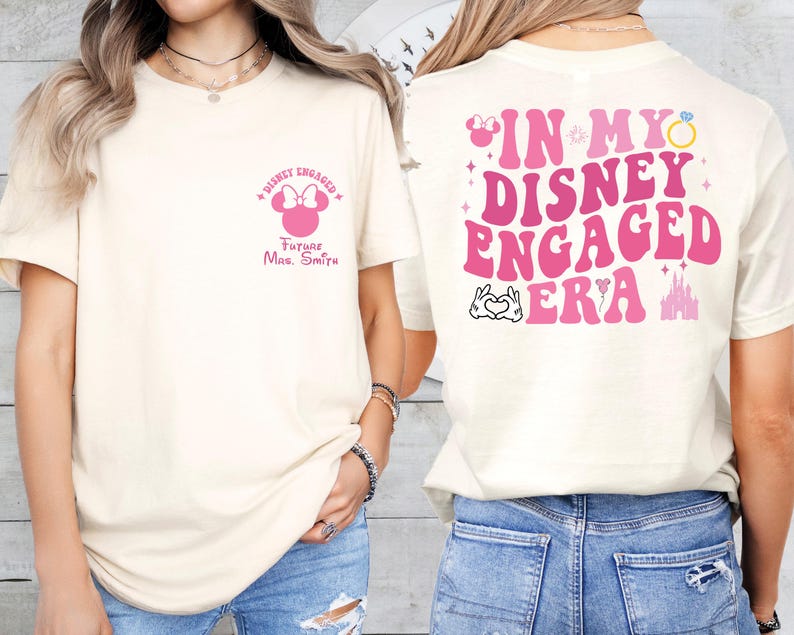 Disney Engagement T-shirt, in My Engaged Era Shirt, Custom Future Mrs ...