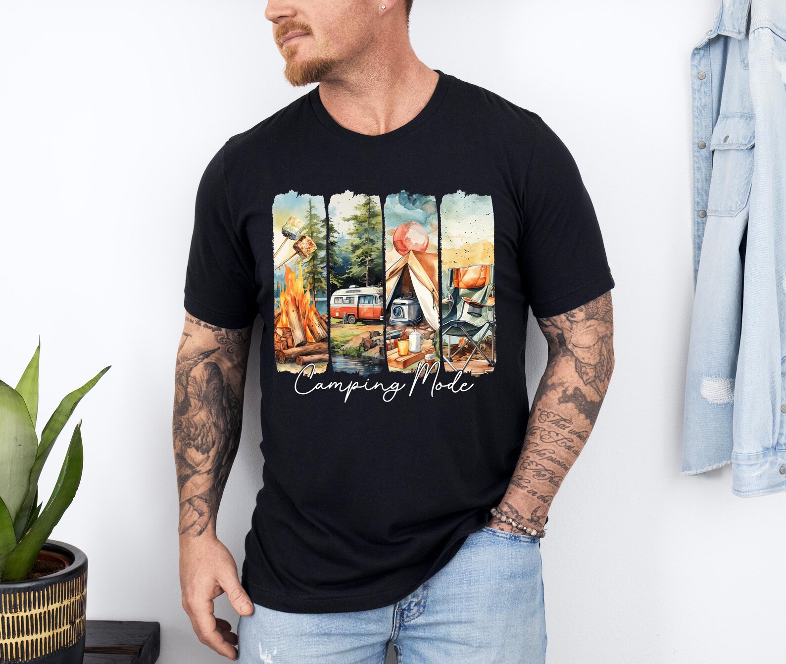 Camping Mode Shirt, Family Summer Vacation T-shirt, Nature Camping ...