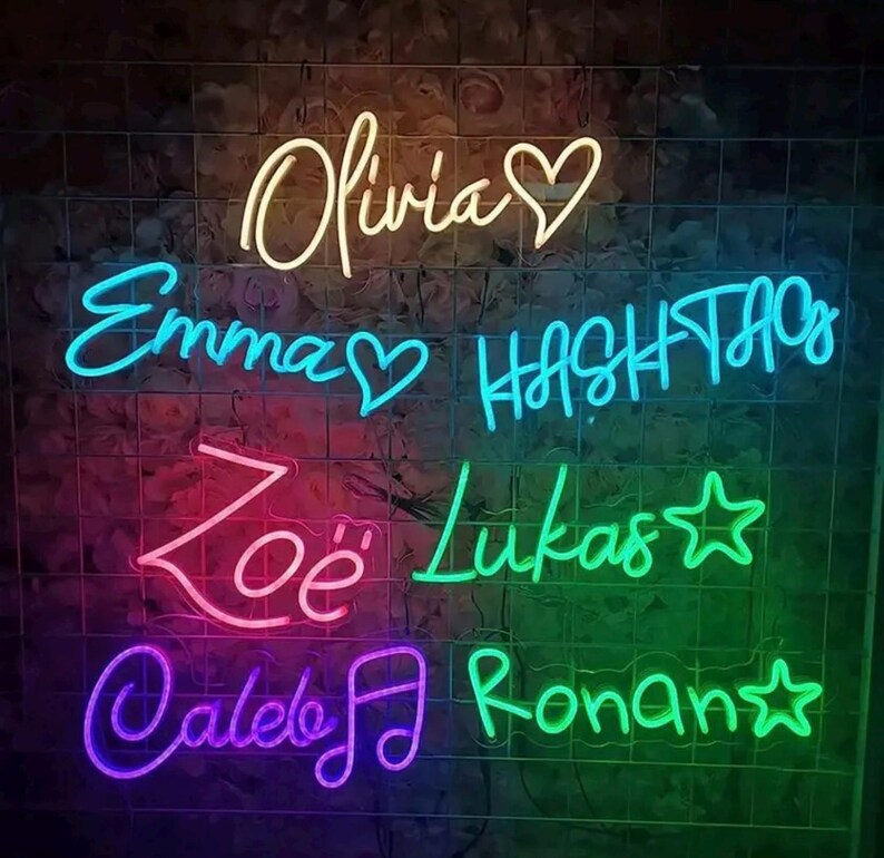 Custom Neon Sign | Neon Signs | Neon Name Signs | Bedroom Decor ...