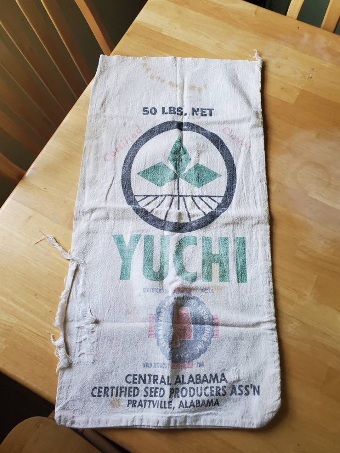 Vintage Certified Clover, Yuchi, 50lb Bag, Gunny Sack, Farm ...