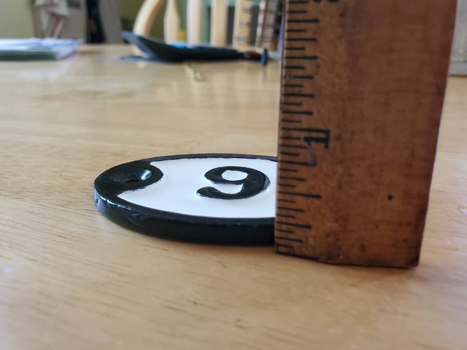 6/9 Enamel Door Number Sign Black White Vintage Retro - Etsy