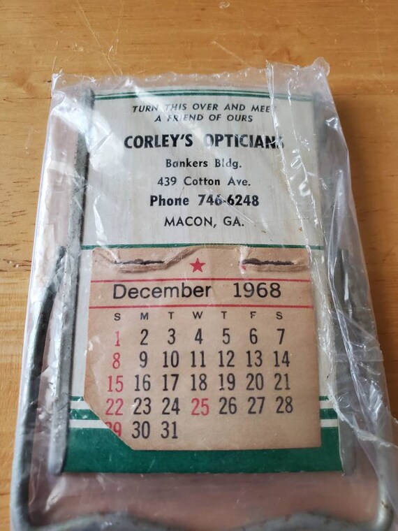 1968 Advertising Calendar / Mirror Stand Up Desk Desktop | Etsy