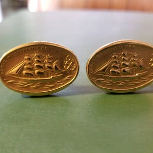 Ship, Nautical , Cufflinks and Tie Clip Set - Etsy