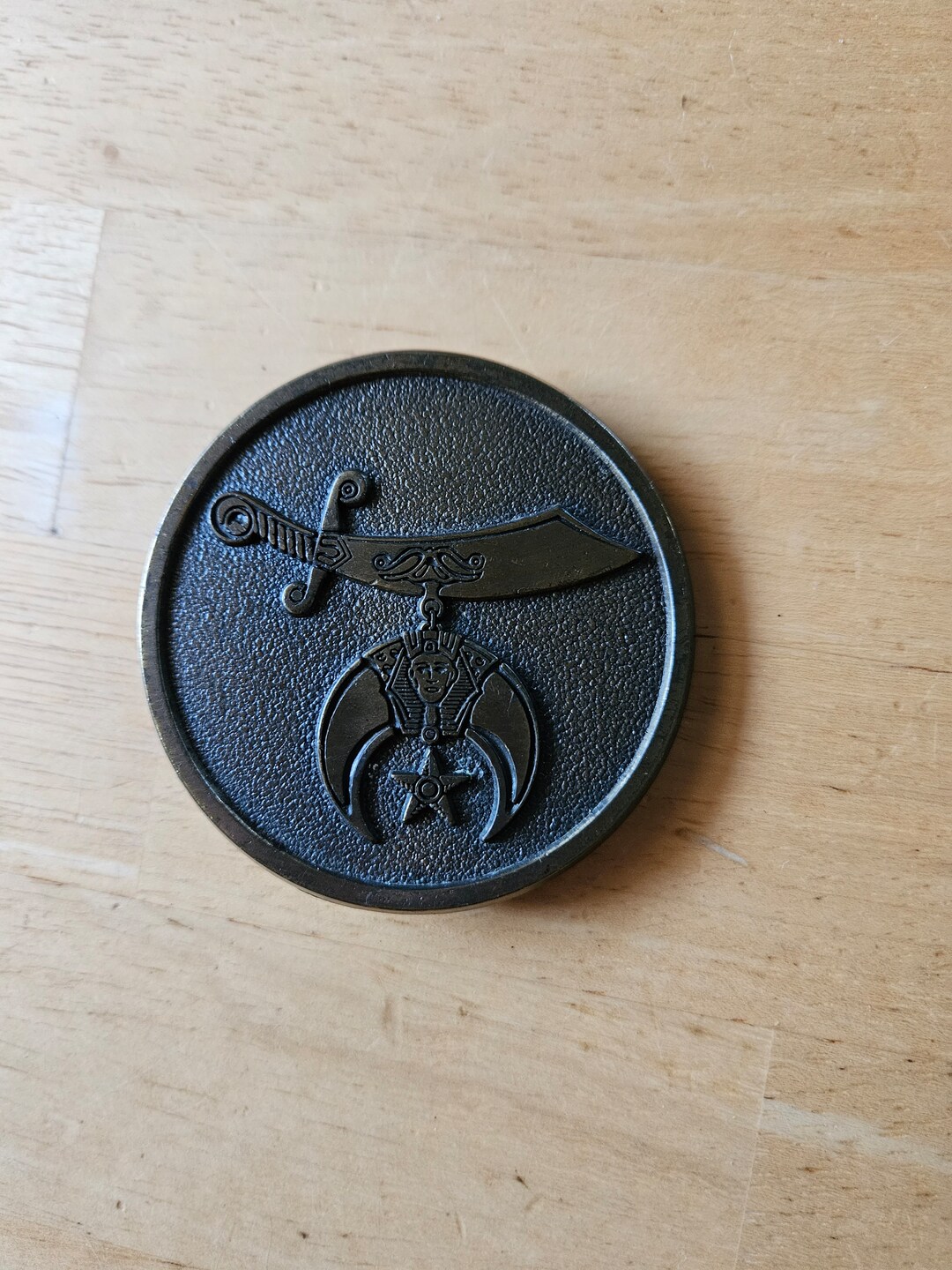 Mason, Masonic, Shriner, Belt Buckle, 1984, W.H. Christison, Potentate ...