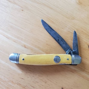 Imperial, USA, Pocket Knife, Yellow, Vintage, Knife, Collectible, Gift ...