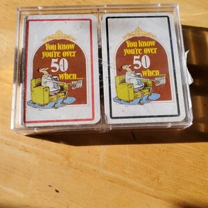 50th, Birthday, You Know You're Over 50 When..., Playing Cards, Made in ...