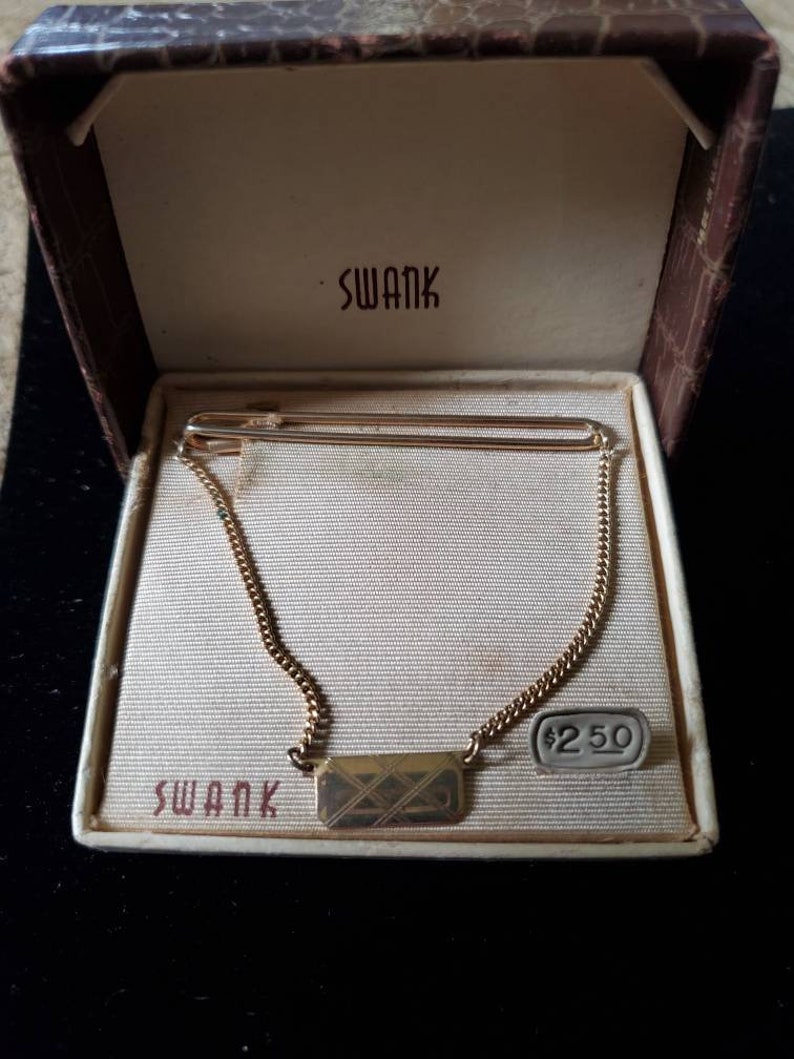 50's Swank Tie Bar Original Box and Price Men's | Etsy