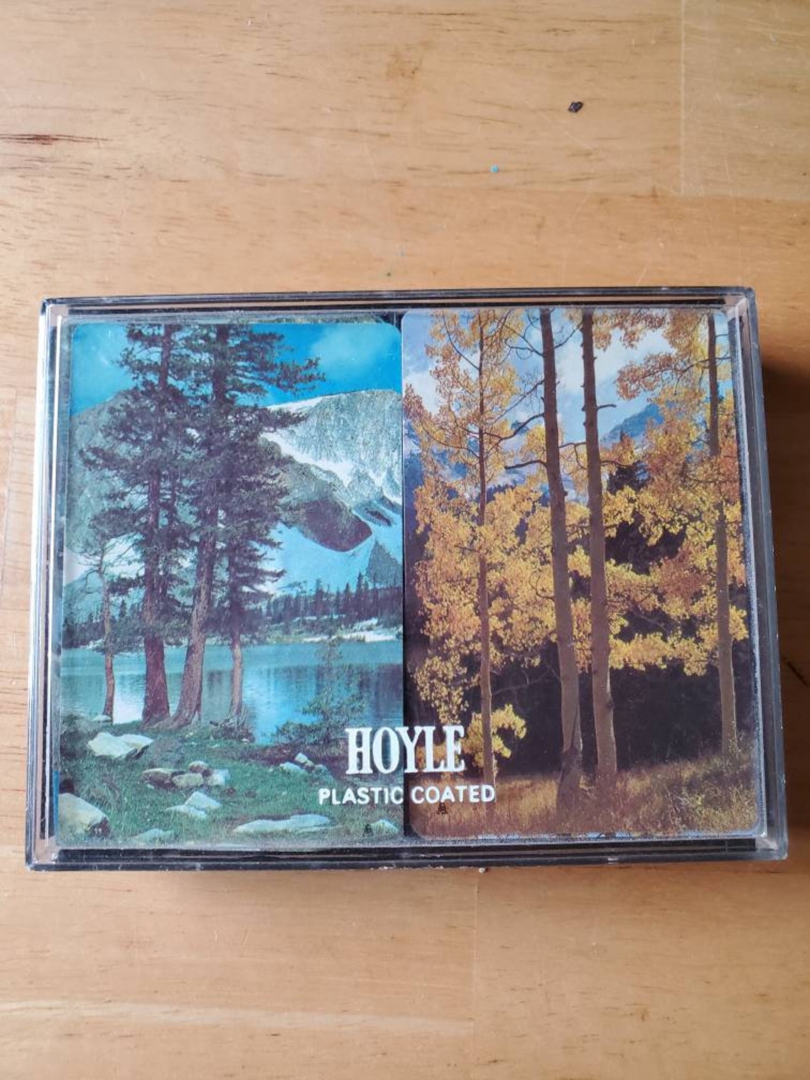 Hoyle Plastic Coated Playing Cards Winter Fall Scenes | Etsy