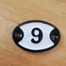 6/9, Enamel, Door Number, Sign, Black , White, Vintage, Retro, Bathroom ...