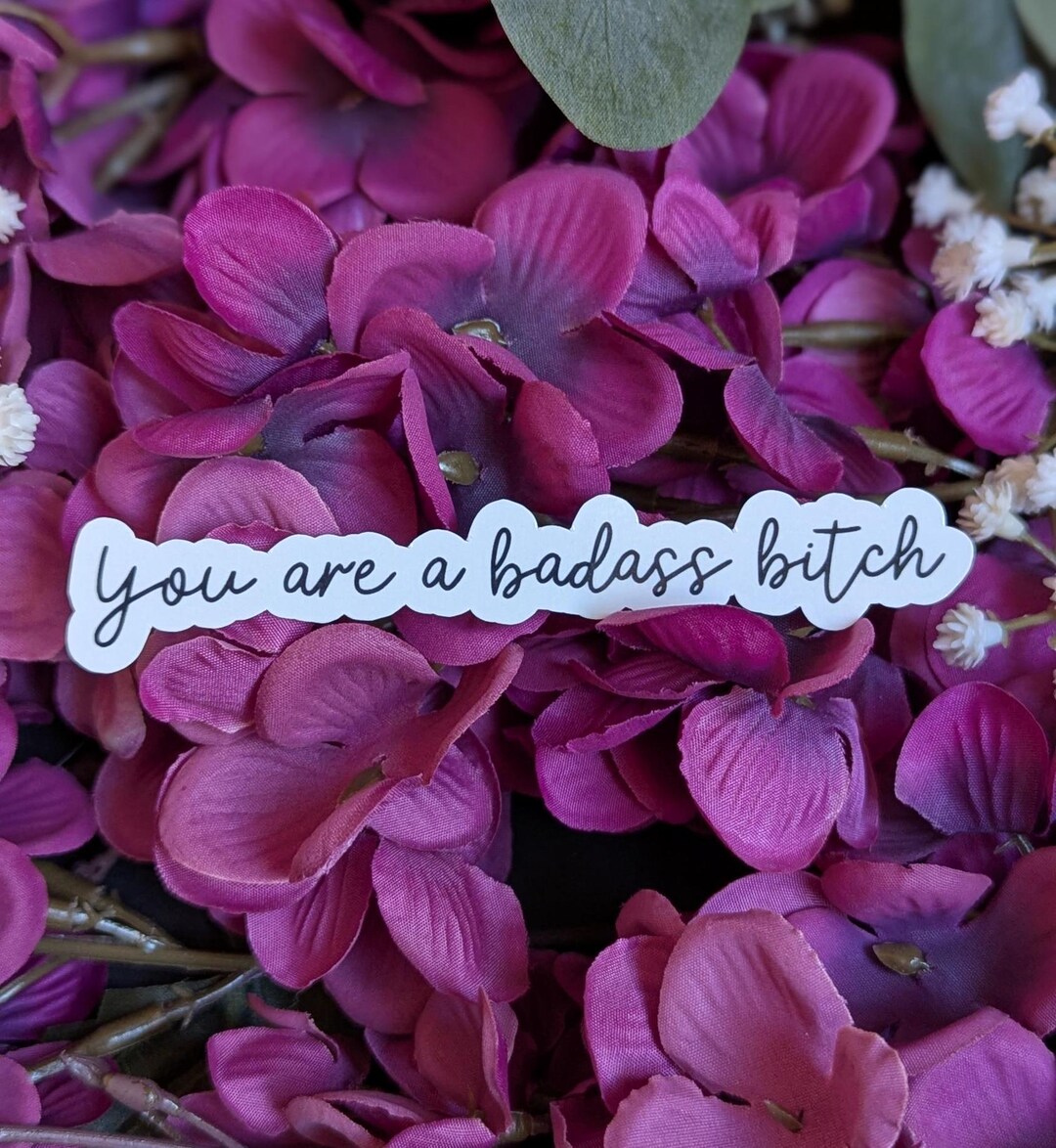 Badass Bitch Sticker, Boss Bitch, Laptop Decal, iPhone Decal, Vinyl ...