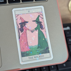 Wicked Tarot Card Sticker | Pink and Green Wicked Sticker | Vinyl ...