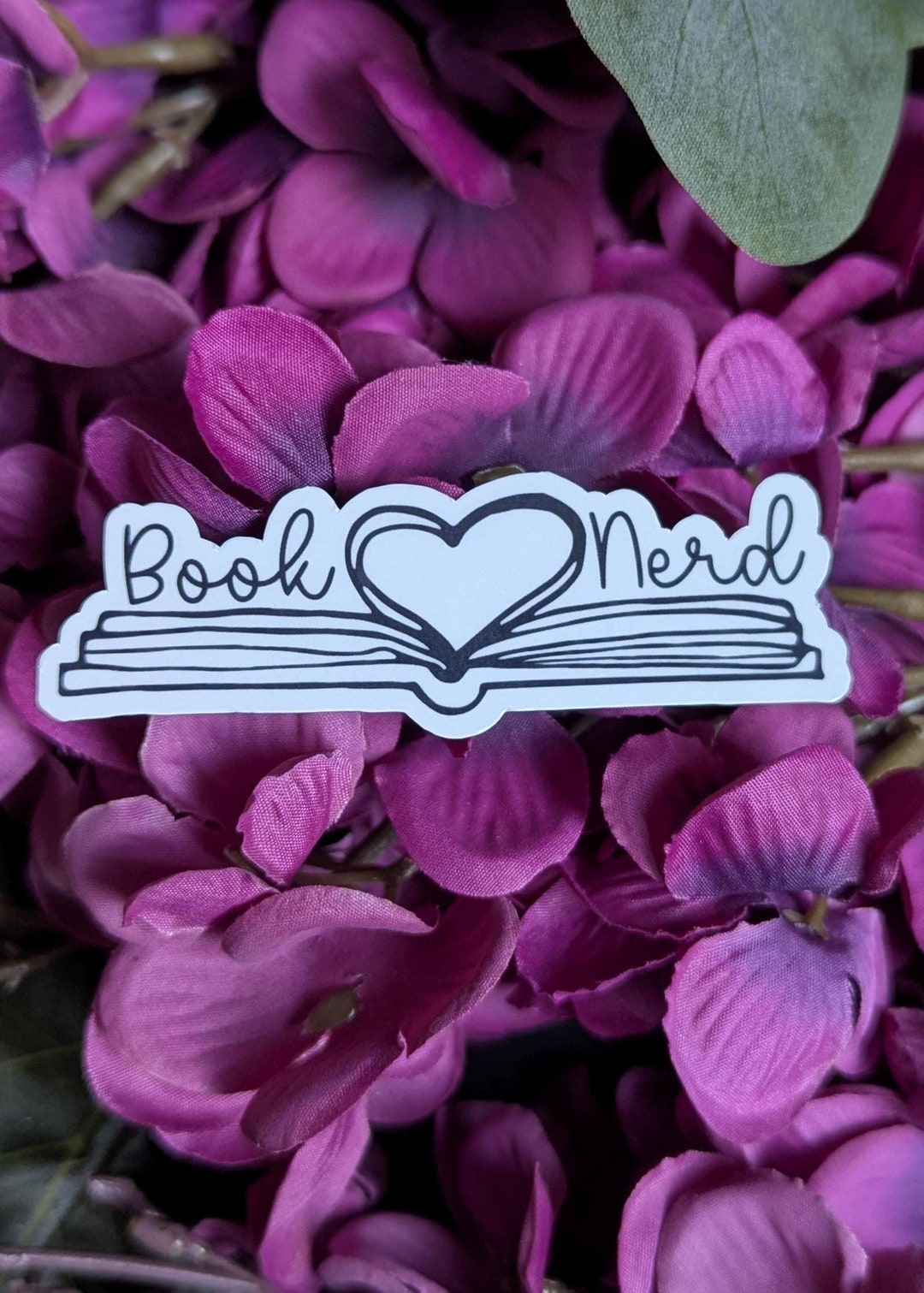 Book Nerd Sticker | Book Worm | Water Bottle Sticker | Reading Quotes ...