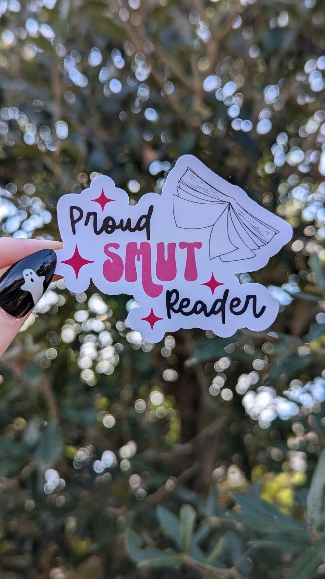 Proud Smut Reader | Pink Book Sticker | Bookish Gifts | Book Lover ...