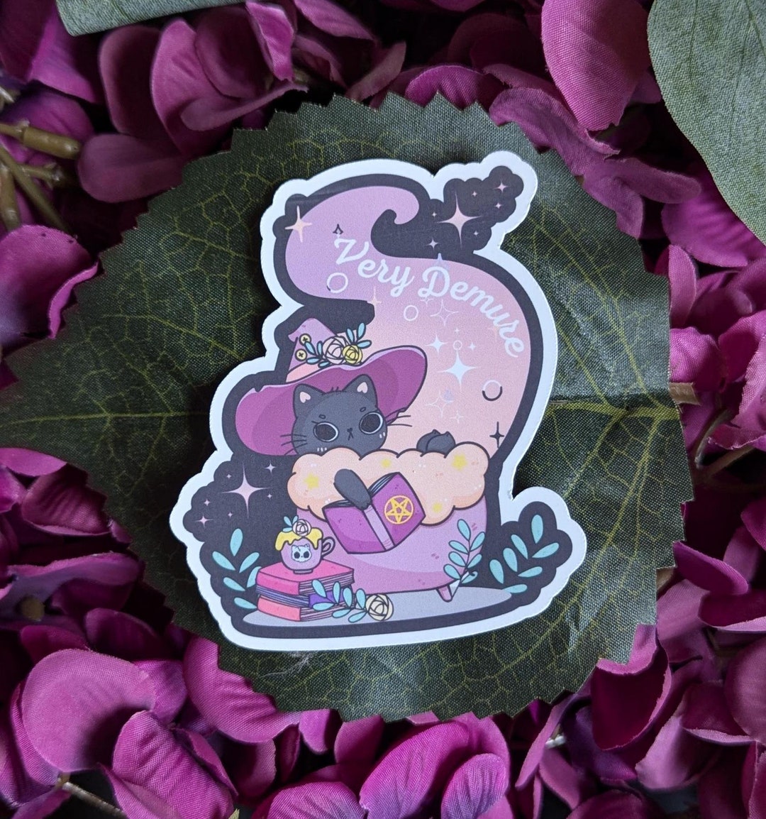 Very Demure Sticker | Demure Sticker | Witchy Sticker | Witchy Cat ...